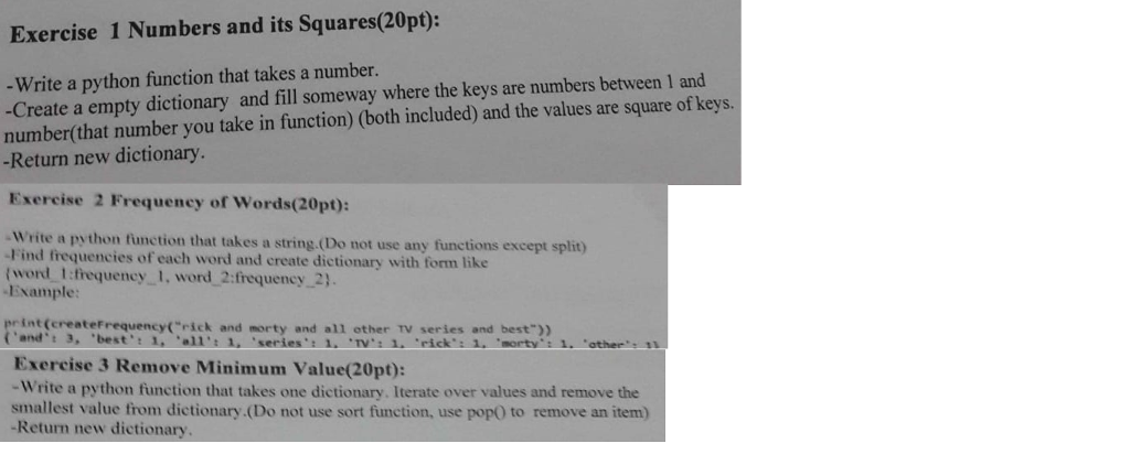 Solved Exercise 1 Numbers and its Squares(20pt): -Write a | Chegg.com