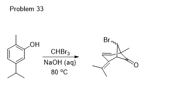 Solved Problem 33 Bru 애 CHBr3 NaOH (aq) 80 0 | Chegg.com