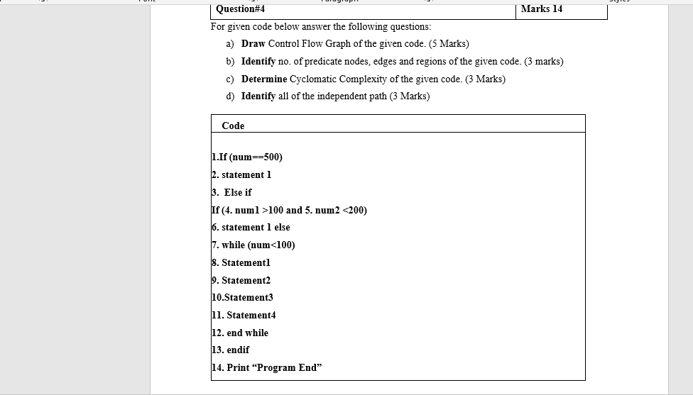 Solved For Given Code Below Answer The Following Questions 