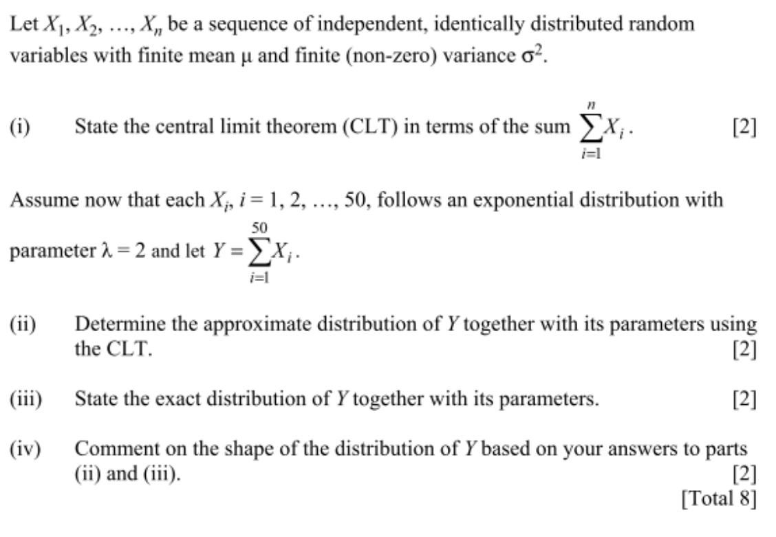 Solved Let X1x2xn Be A Sequence Of Independent 