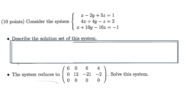 Solved points) Consider the system | Chegg.com