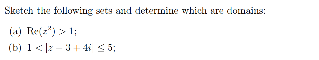 Solved Sketch the following sets and determine which are | Chegg.com