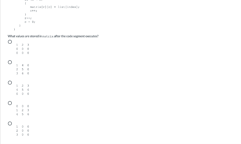 Solved int[] list = {1, 2, 3, 4, 5, 6}; int n list.length/2; | Chegg.com