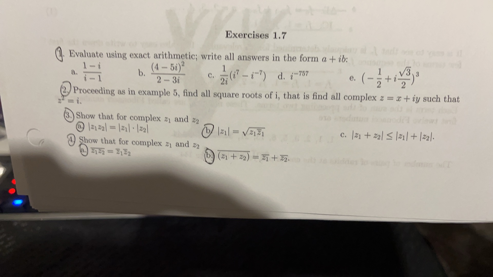Solved Show that for complex z1 ﻿and | Chegg.com