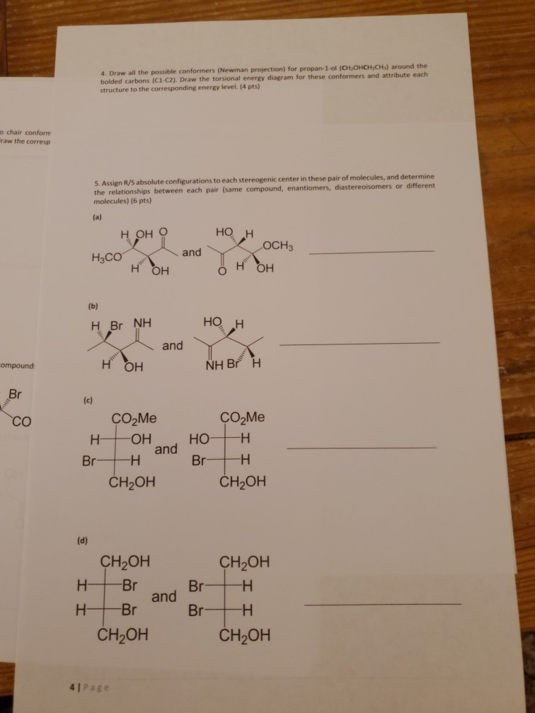 Solved 4. Draw all the possible conformers (Newman | Chegg.com