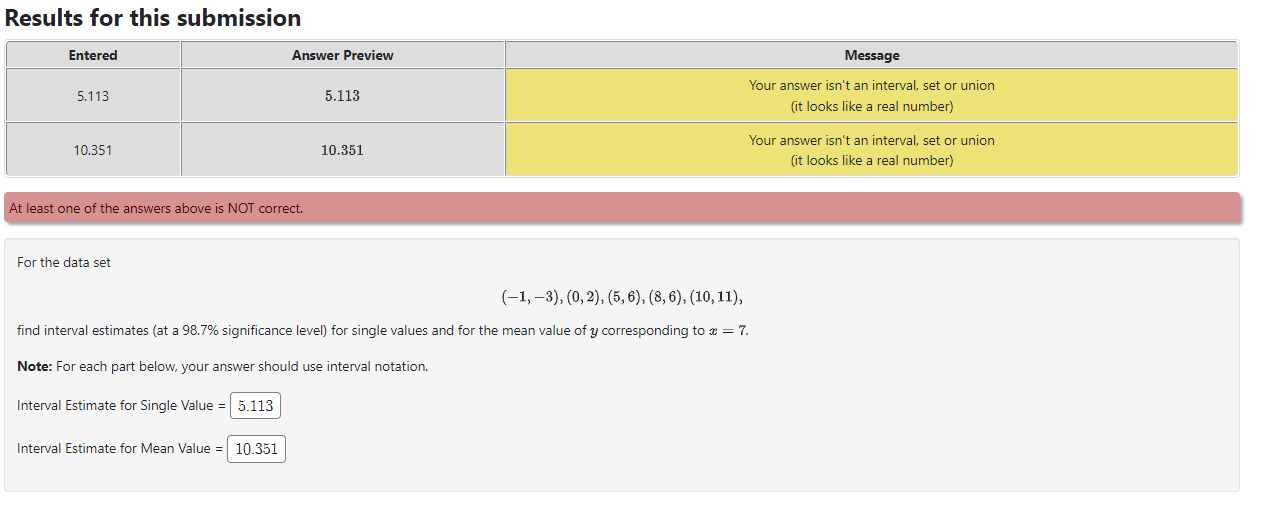 Results for this submission At least one of the | Chegg.com