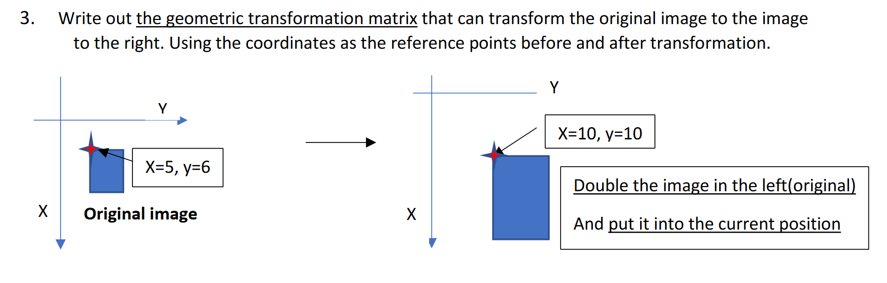 Solved Write out the geometric transformation matrix that | Chegg.com