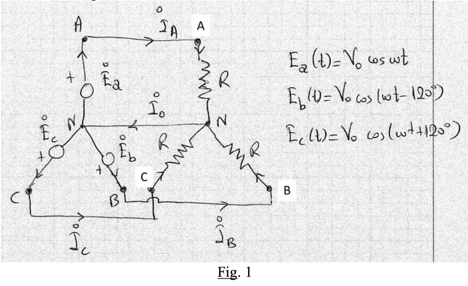 Solved 2) In the generic balanced 3ph 4-wire Y system of | Chegg.com