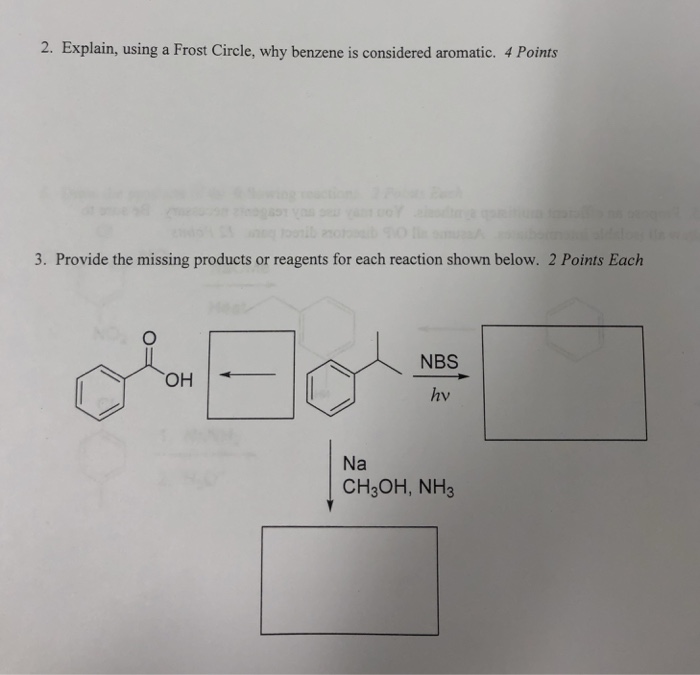 Solved 2. E xplain, using a Frost Circle, why benzene is | Chegg.com