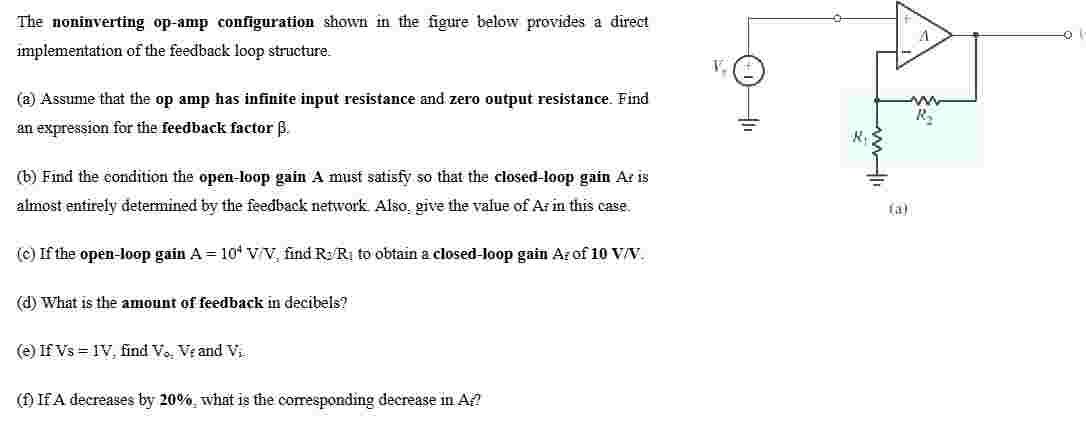 Solved Show me ﻿the steps to ﻿solveThe noninverting op-amp | Chegg.com