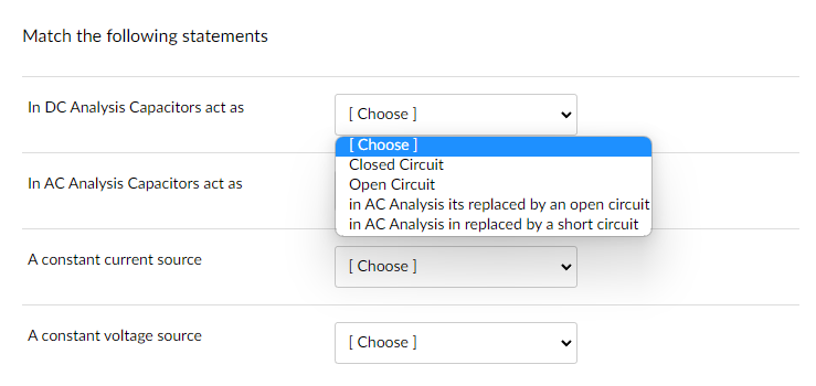 Solved Match the following statements | Chegg.com