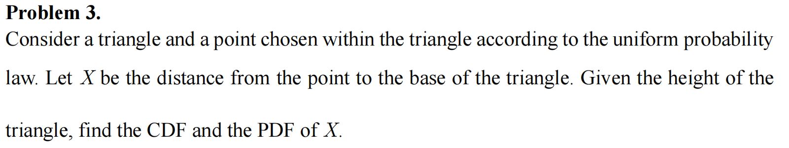 Solved Consider a triangle and a point chosen within the | Chegg.com