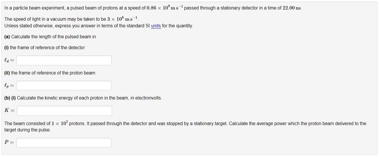 Solved In a particle beam experiment, a pulsed beam of | Chegg.com