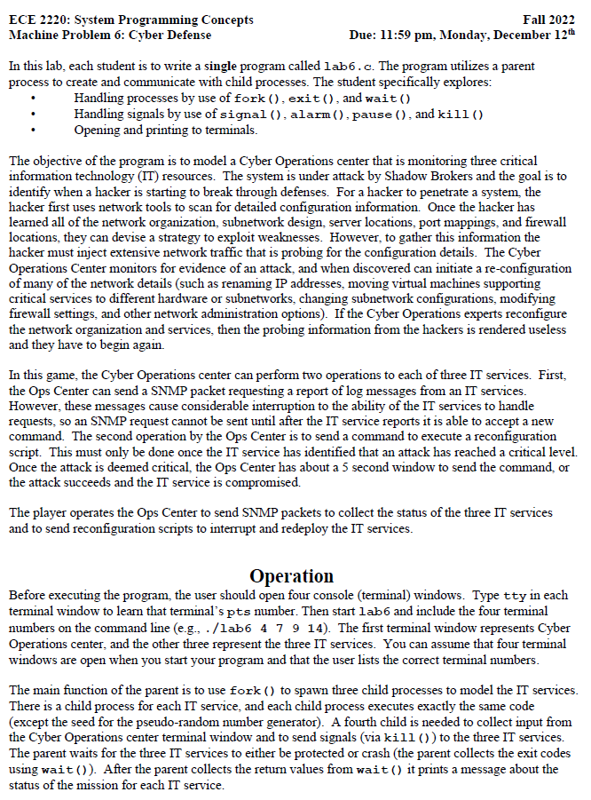 Solved ECE 2220: System Programming Concepts Fall 2022 | Chegg.com