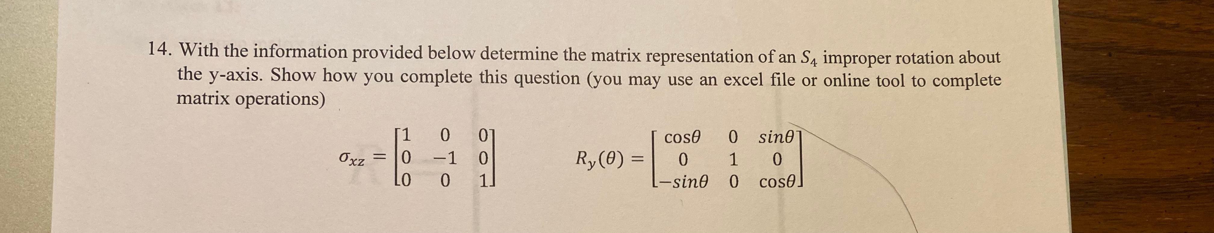 Solved 14. With the information provided below determine the | Chegg.com
