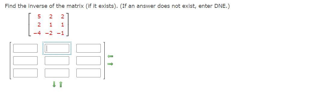 Solved Find the inverse of the matrix (if it exists). (If an | Chegg.com