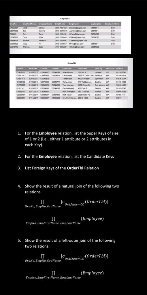 Solved Orderты OrdNo 01116324 01231231 01241518 01455122 | Chegg.com