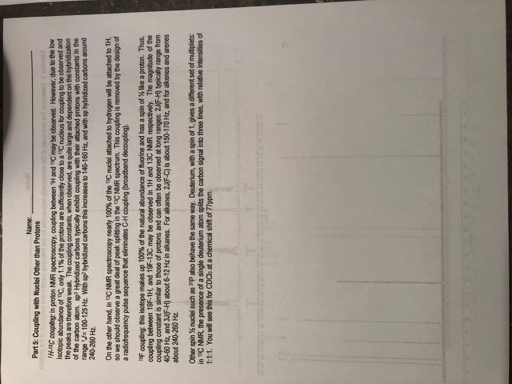 Solved Name: Splitting patterns for protons coupling with | Chegg.com