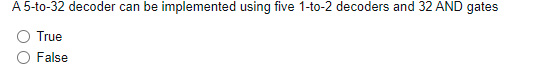 Solved A 5-to-32 decoder can be implemented using five | Chegg.com