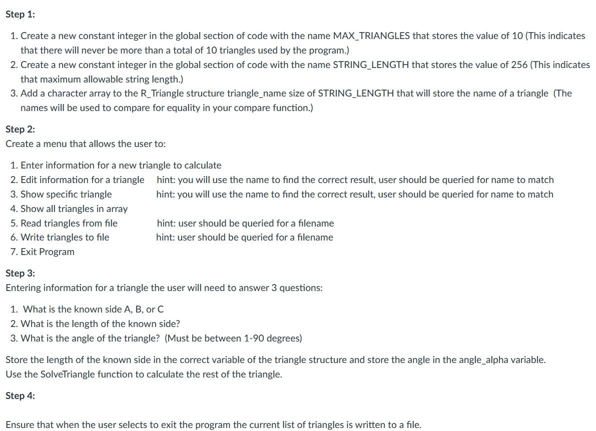 Solved Step 1 1 Create A New Constant Integer In The 