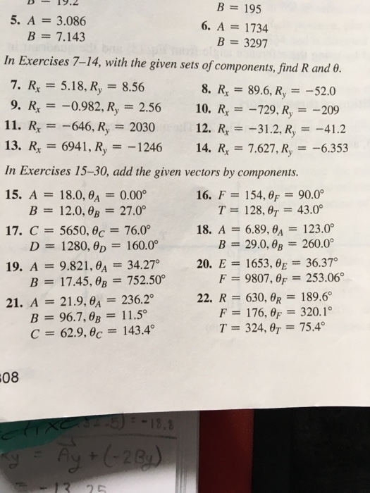Solved B = 195 5, A = 3.086 6, A = 1734 B = 7.143 In | Chegg.com