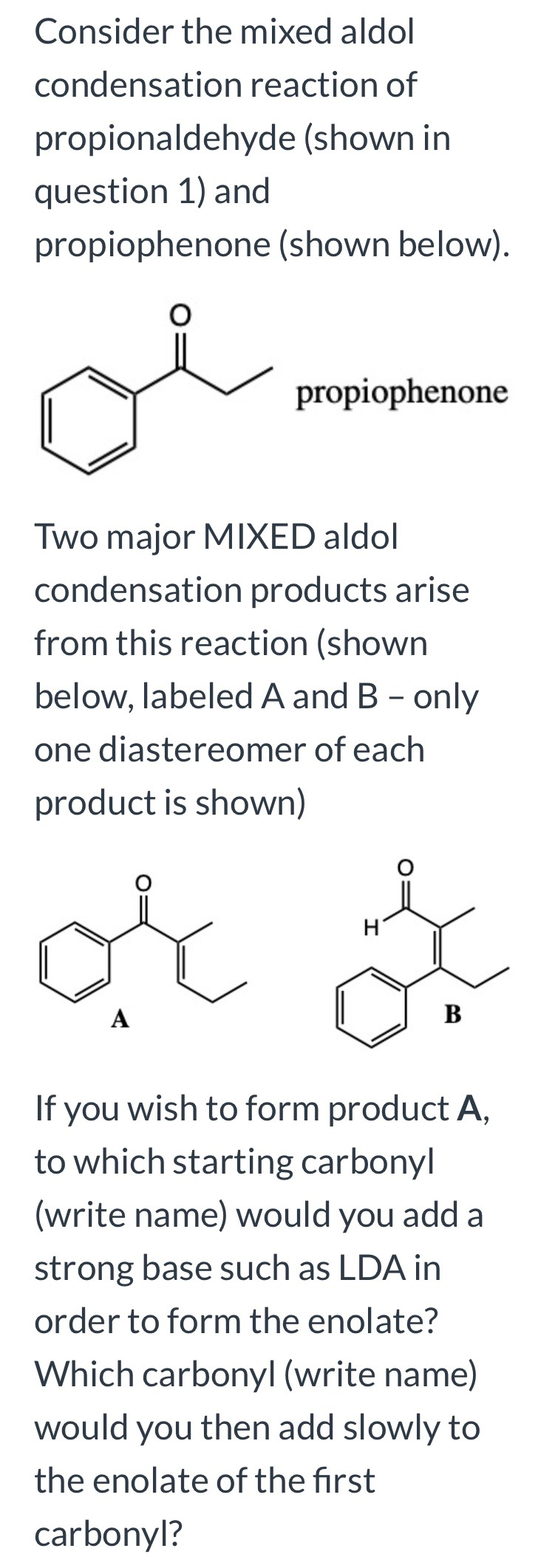 Solved Consider the mixed aldol condensation reaction of | Chegg.com