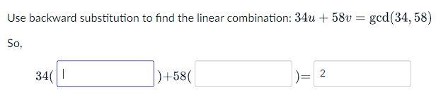 Solved Use backward substitution to find the linear | Chegg.com