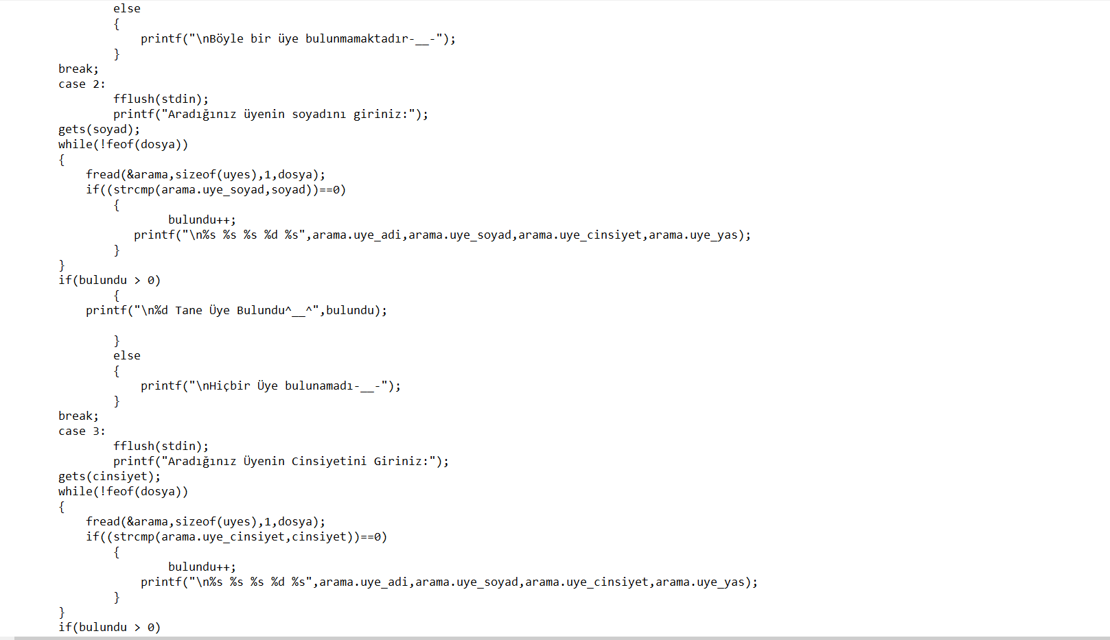 #include struct uyeler char uye_adi [20]; char | Chegg.com