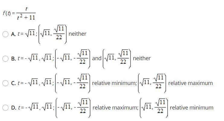Solved Determine the critical numbers of the given function | Chegg.com