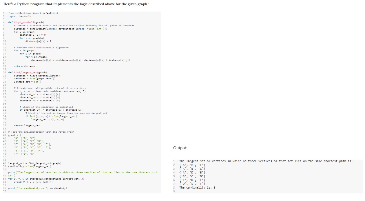 Solved I request to provide the exact output for the | Chegg.com