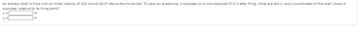 Solved An artillery shell is fired with an initial velocity | Chegg.com
