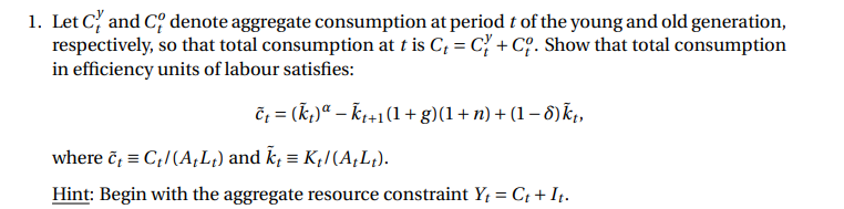 Solved Consider the overlapping generations model presented | Chegg.com