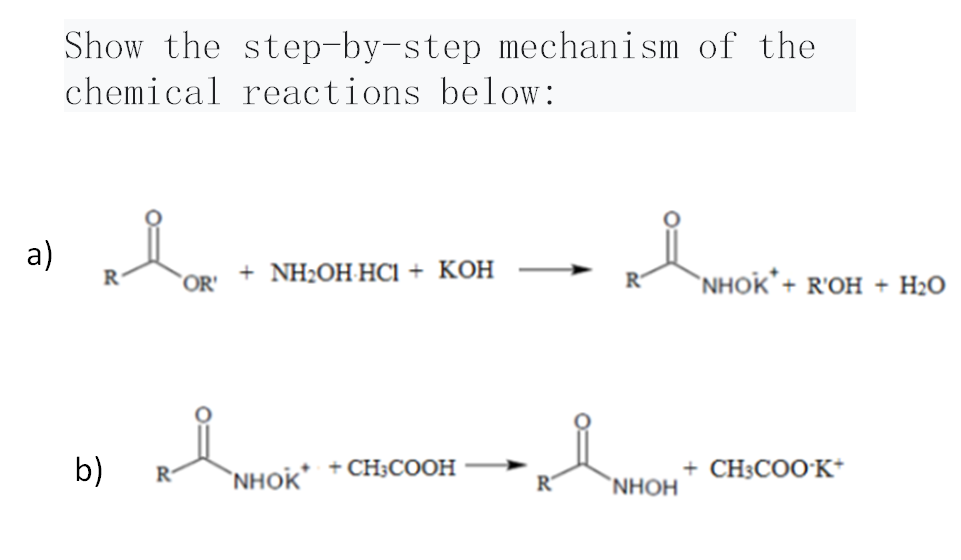 Solved Show the step-by-step mechanism of the chemical | Chegg.com