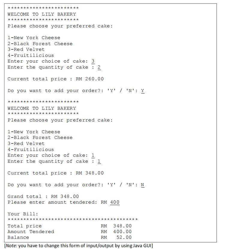 Solved You are required to develop a Java project with | Chegg.com