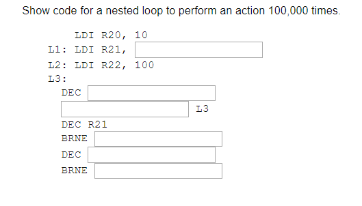 Show code for a nested loop to perform an action | Chegg.com