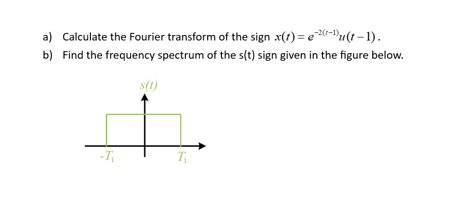 Solved a) Calculate the Fourier transform of the sign | Chegg.com