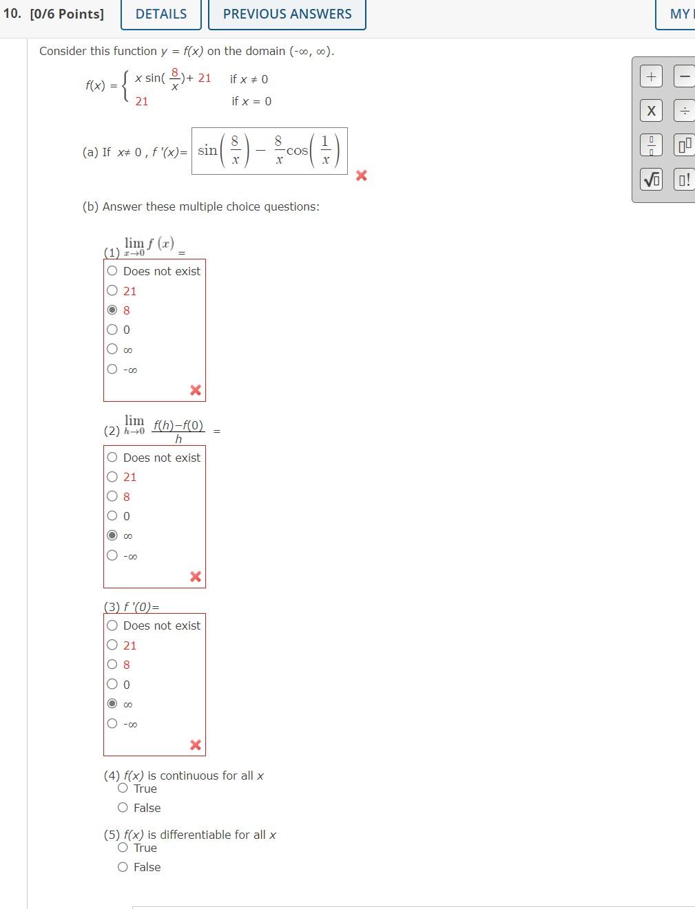 Solved Consider this function y=f(x) on the domain (−∞,∞). | Chegg.com