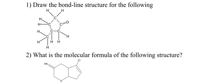 Solved 1) Draw the bond-line structure for the following H H | Chegg.com