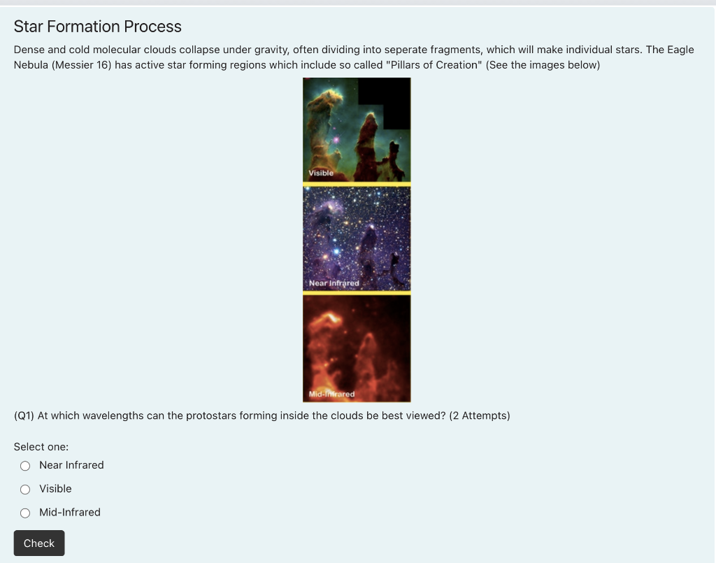 Solved Star Formation Process Dense and cold molecular | Chegg.com