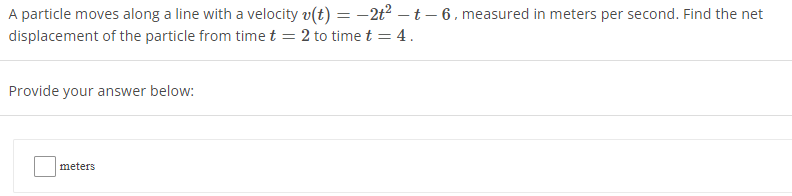 Solved A particle moves along a line with a velocity | Chegg.com