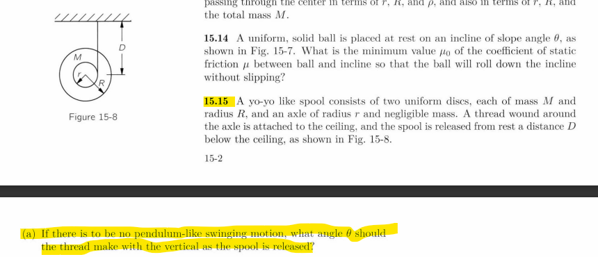 Solved A yo-yo like spool consists of two uniform discs, | Chegg.com