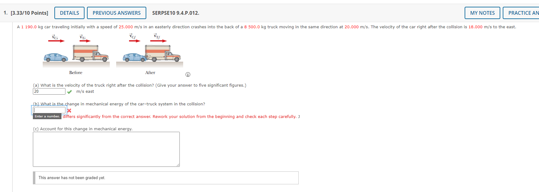 Solved (a) What is the velocity of the truck right after the | Chegg.com
