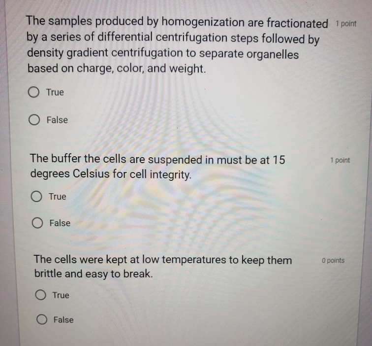 Solved The samples produced by homogenization are | Chegg.com
