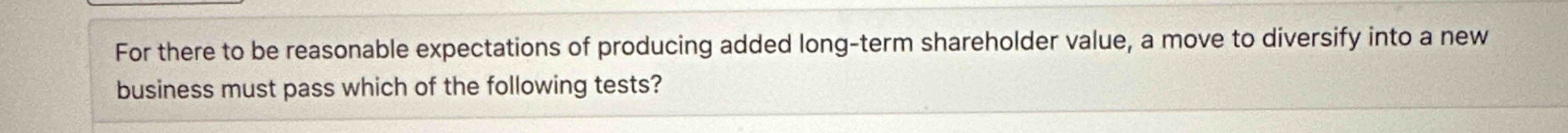 Solved For there to be reasonable expectations of producing | Chegg.com