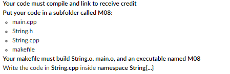 In this assignment we will implement our own string | Chegg.com