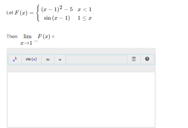 Solved Let F(x)={(x-1)2-5,x