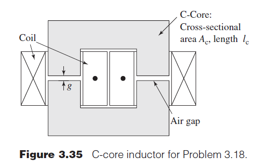 Solved 3.18 The inductor of Fig. 3.35 is made up of two | Chegg.com