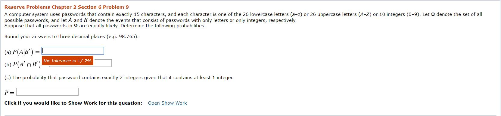 Solved Reserve Problems Chapter 2 Section 6 Problem 9 A | Chegg.com