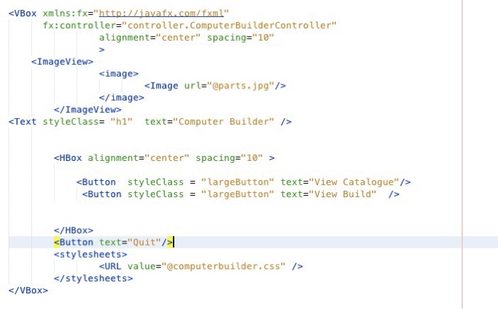 Solved Hi I'm building a GUI using Java fx fxml I'm | Chegg.com