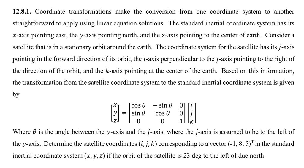 Solved 12.8.1. Coordinate transformations make the | Chegg.com